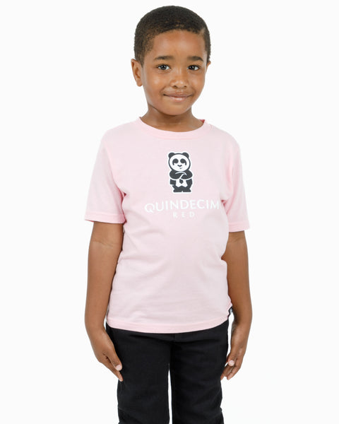 Kid's Panda Tee (Pink) – Quindecim Red